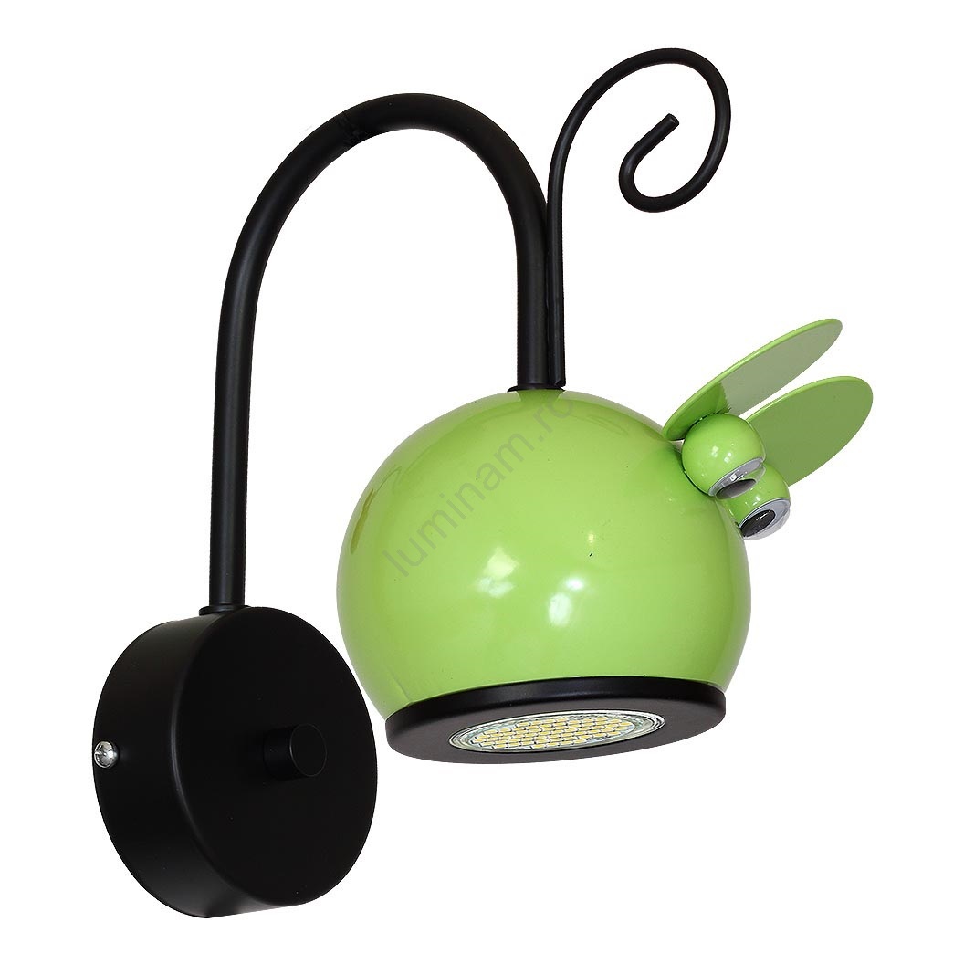 Aplica perete copii MOUSE 1xGU10/40W/230V verde | Luminam