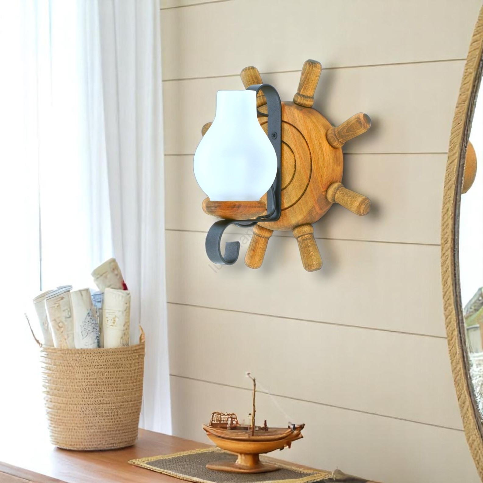 Aplică TIMONA 1xE14/40W/230V fag – certificat FSC | Luminam