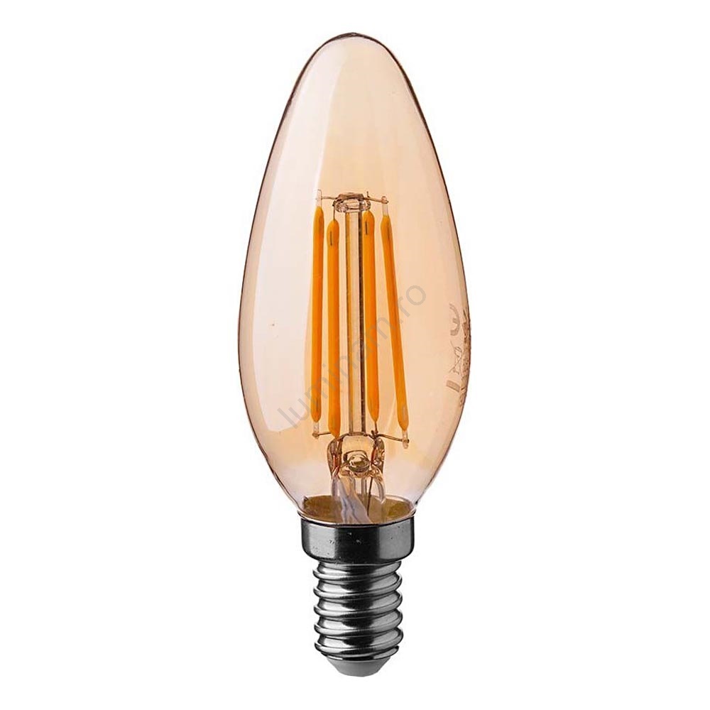 Bec LED FILAMENT AMBER E14/4W/230V 2200K | Luminam