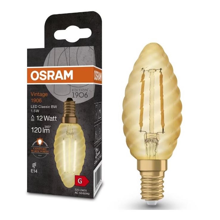 Bec LED Osram VINTAGE E14/1,5W/230V 2400K | Luminam