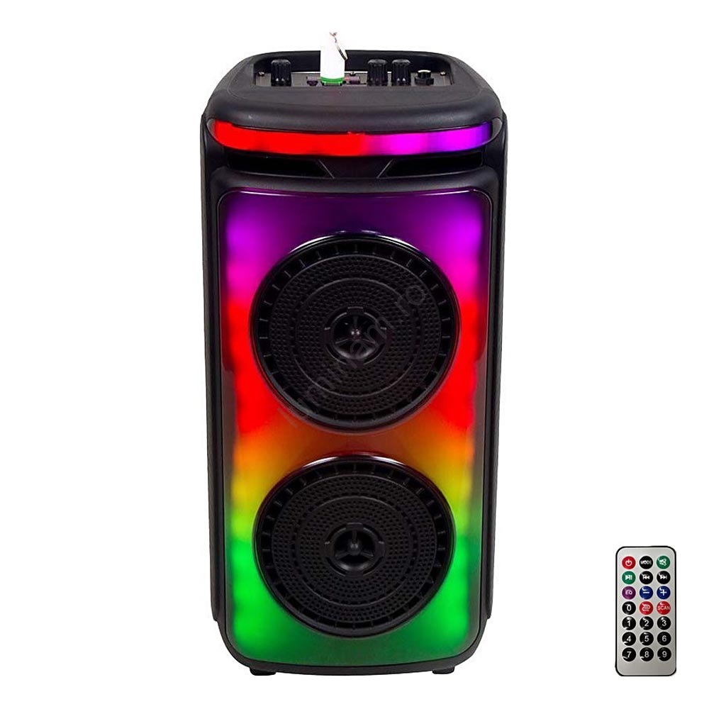Boxă LED RGB reîncărcabilă cu microfon 400W/2400 mAh | Luminam