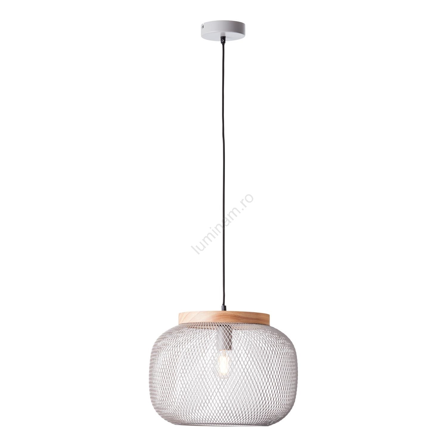 Brilliant - Pendul pe cablu GIADA, 1xE27/40W/230V, Ø 39 cm, gri | Luminam