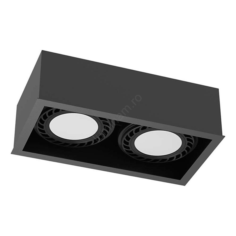Brosline 1273 - Spot CAGE 2xGU10/18W/230V negru | Luminam