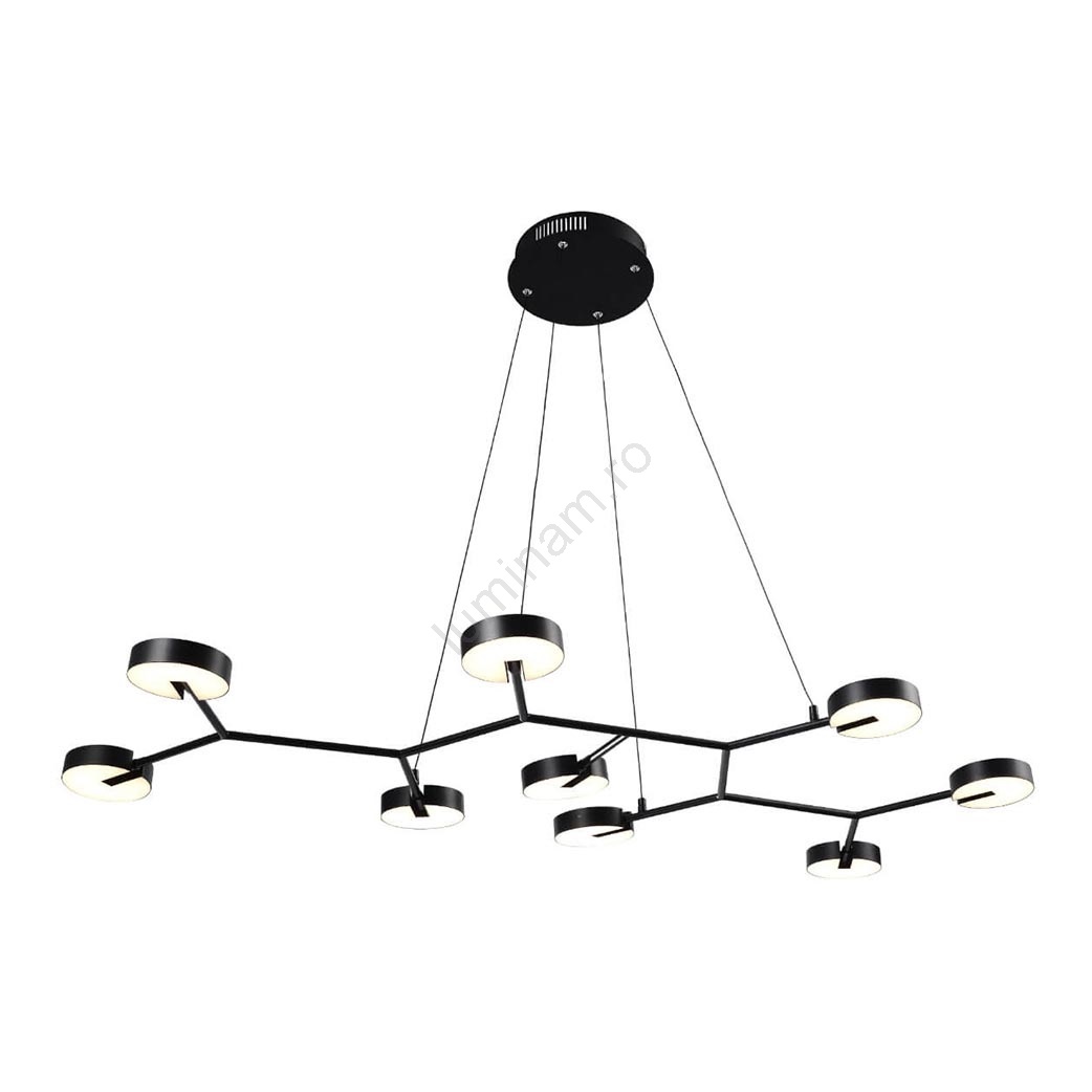Klausen 149002 - Lustr LED DRIFTER 9xLED 8,4W 230V negru pe cablu | Luminam