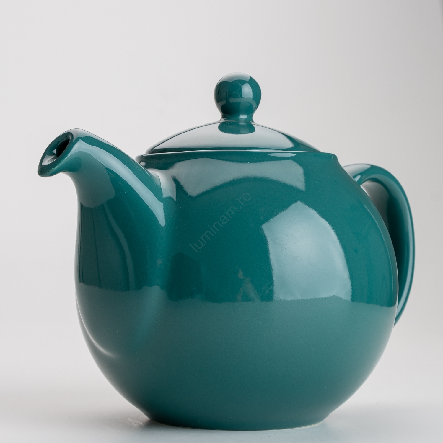 Ceainic ceramic turcoaz cu capac | Luminam