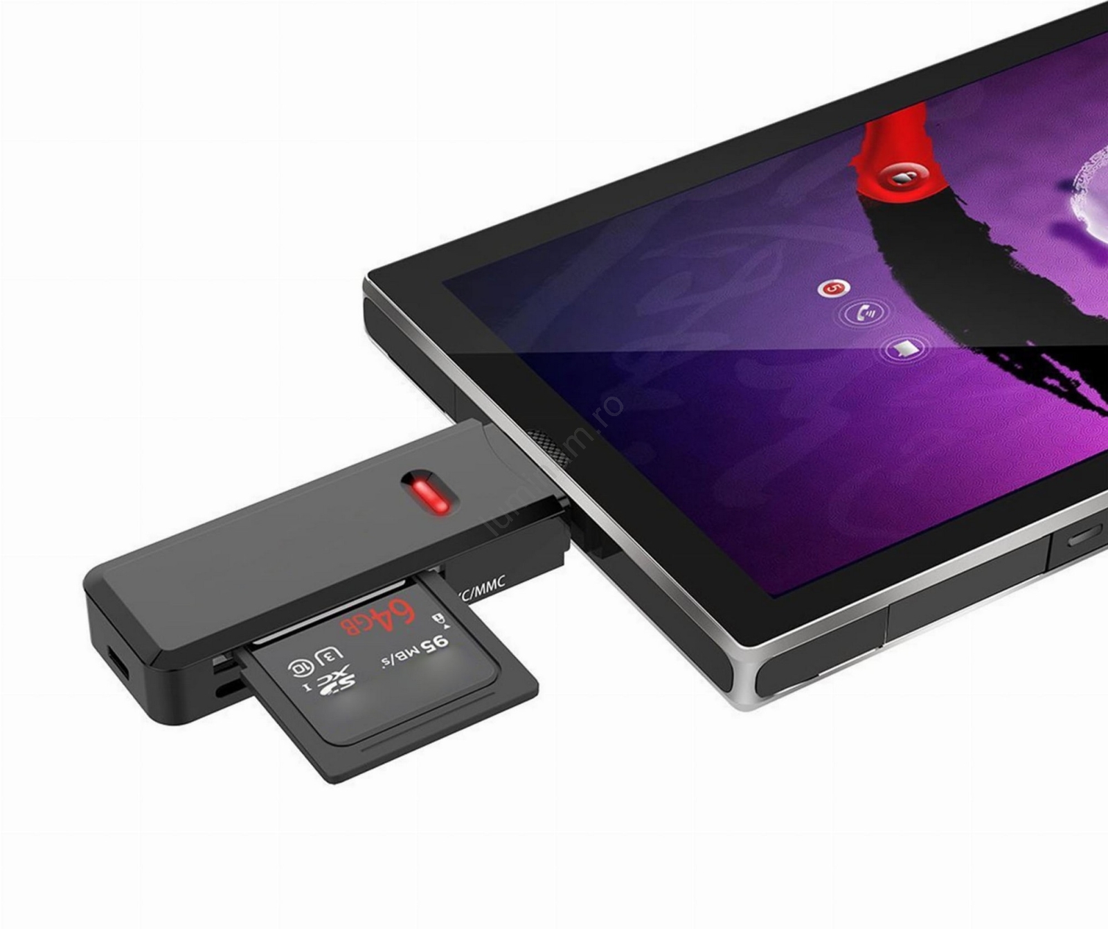 Cititor de card MicroSD SDXC MMC cu conector USB-C | Luminam