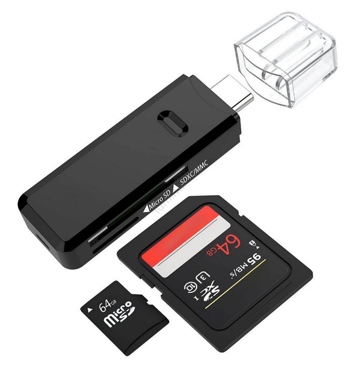 Cititor de card MicroSD SDXC MMC cu conector USB-C | Luminam