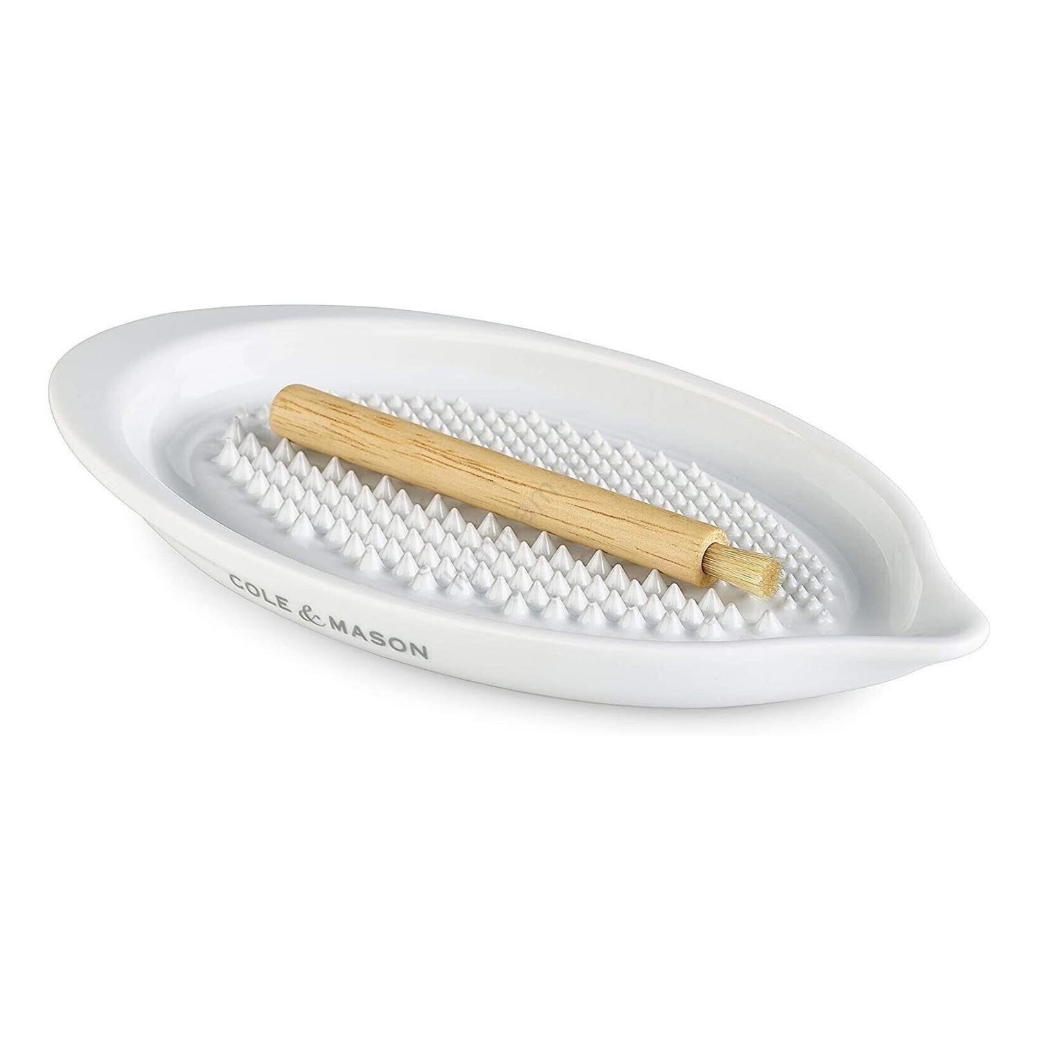 Cole&Mason - Răzătoare ceramică cu perie din lemn | Luminam