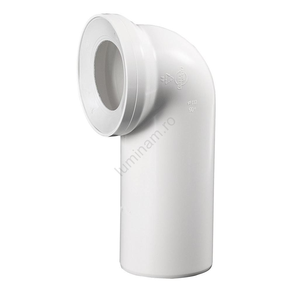 Cot racord 90° pentru vas de toaletă Bruckner 11 cm alb | Luminam