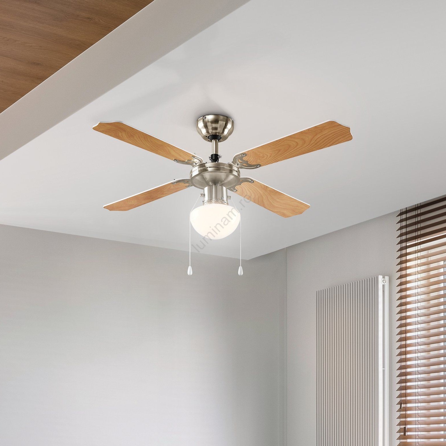 Eglo 56035 - Ventilator de tavan cu LED, 1x E27/4,9W/230V, Ø 106,6 cm ...