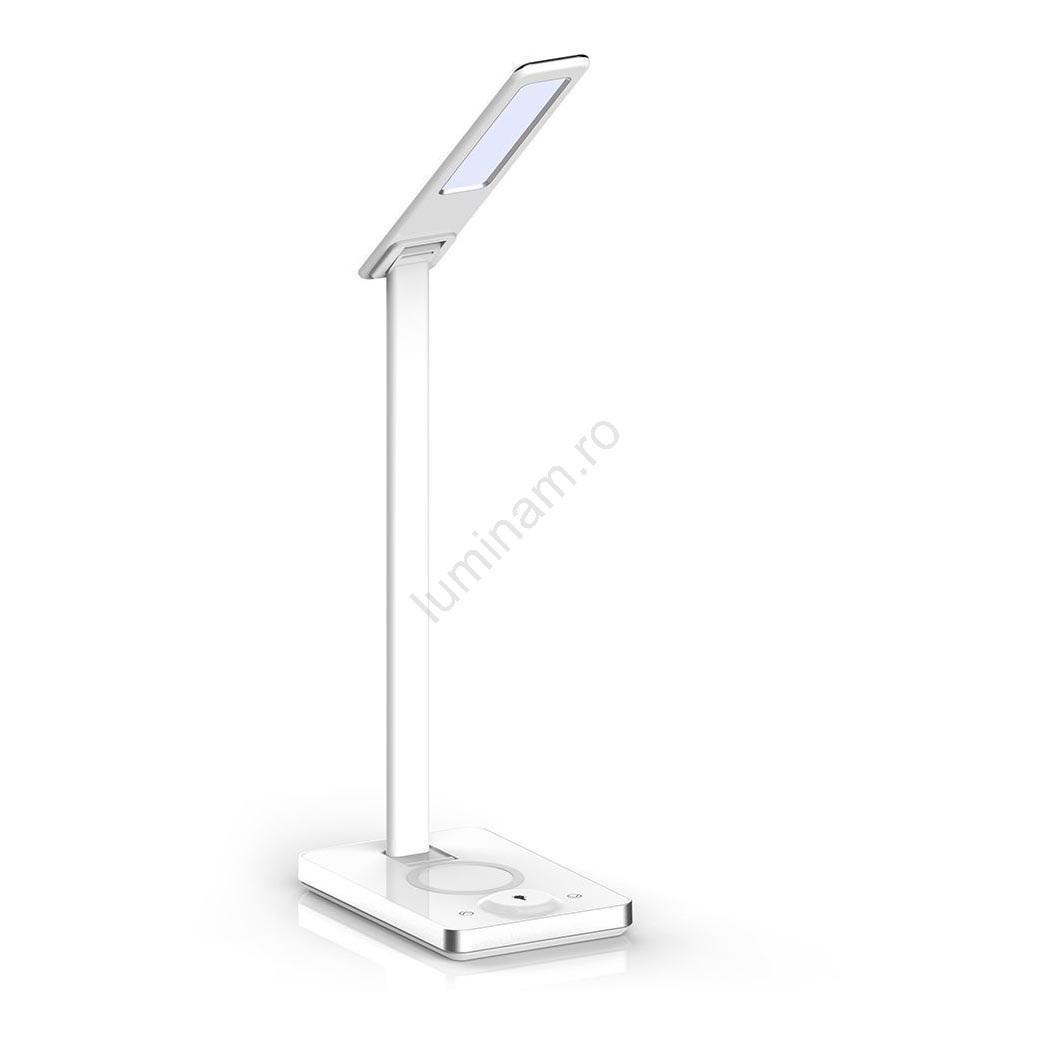 Lampă LED de birou tactilă, reglabilă, 7W, 5V, 3000-6500K, USB, albă ...