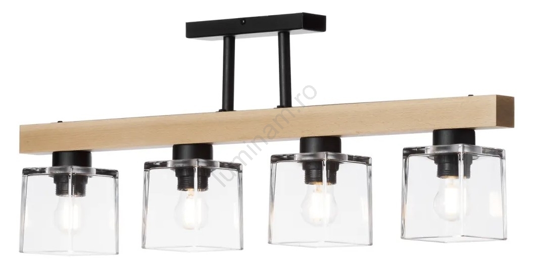 Lustră aplicată RUSTIC RADIANCE 4xE27/60W/230V | Luminam