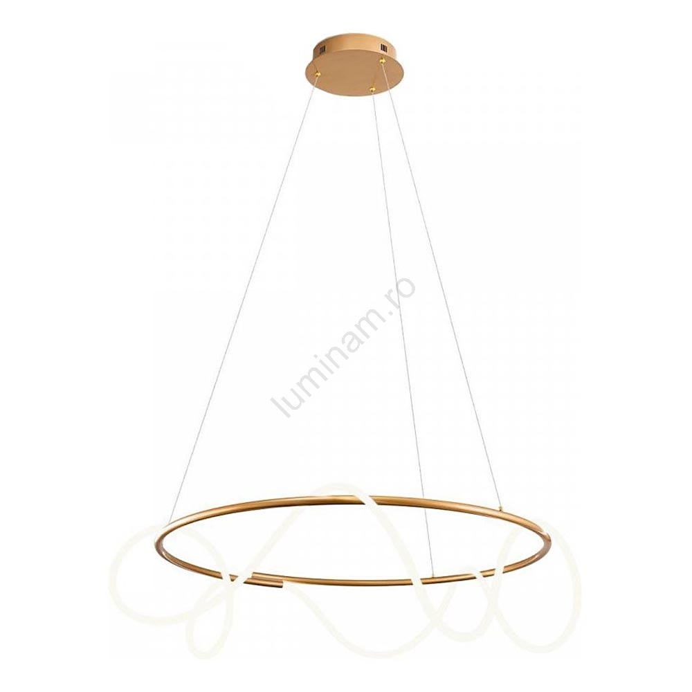 Lustră LED dimabilă pe cablu Redo 01-2112 CORRAL LED/60W/230V 3000K auriu | Luminam