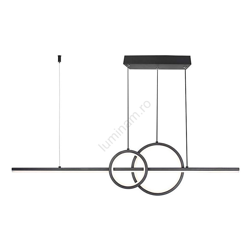 Lustră LED pe cablu LED/15W/230V 4000K negru | Luminam