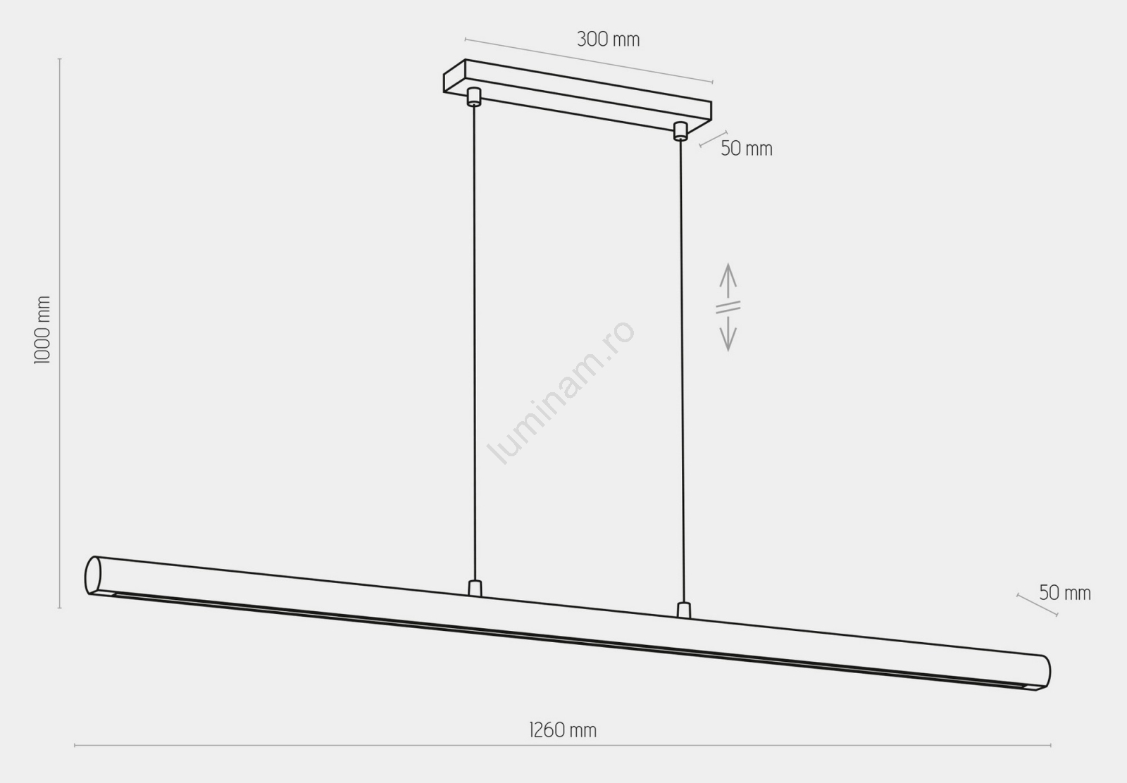 Lustră LED pe cablu ROLLO LED/40W/230V lemn | Luminam
