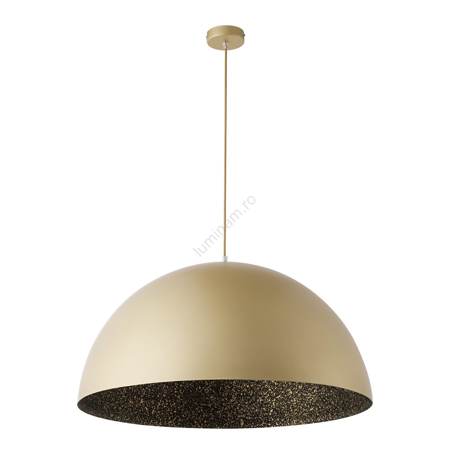 Lustră pe cablu SFERA 1xE27/60W/230V d. 70 cm auriu/negru | Luminam