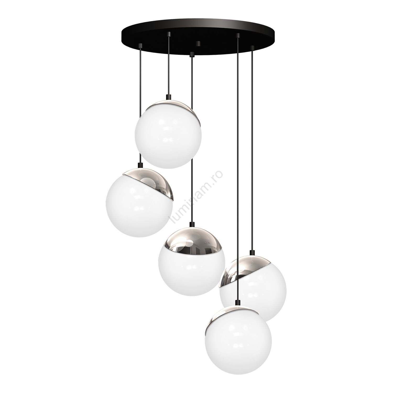 Lustră pe cablu SFERA 5xE14/40W/230V | Luminam