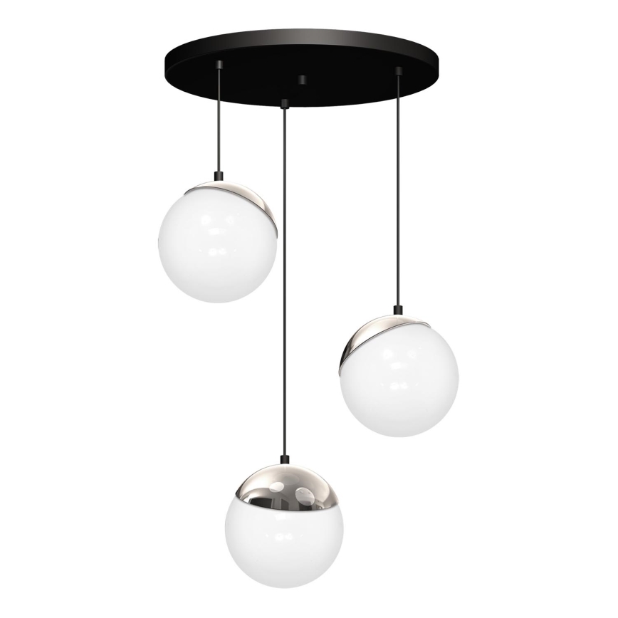 Lustră pe cablu SFERA WOOD 3xE14/40W/230V alb | Luminam