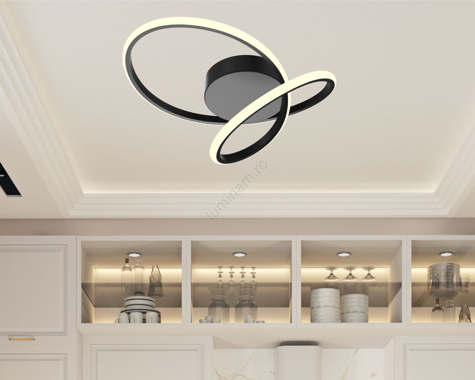 Plafonieră LED Zuma Line MX6354-1-3BT CLINT LED/27W/230V negru | Luminam