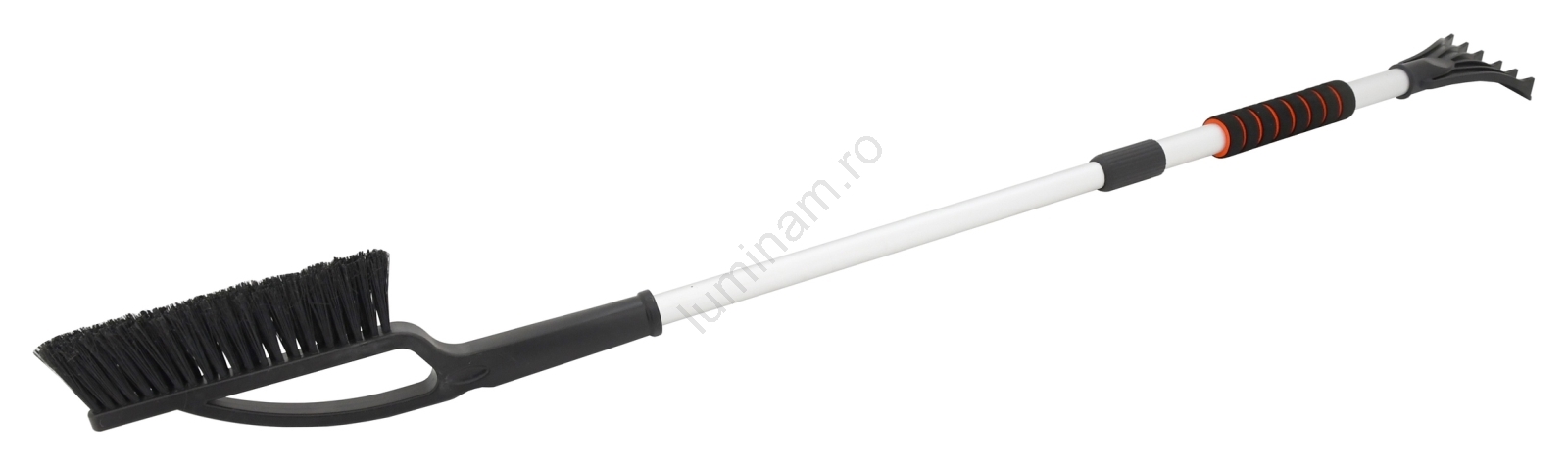 Racletă auto telescopică cu mătură, neagră/albă | Luminam