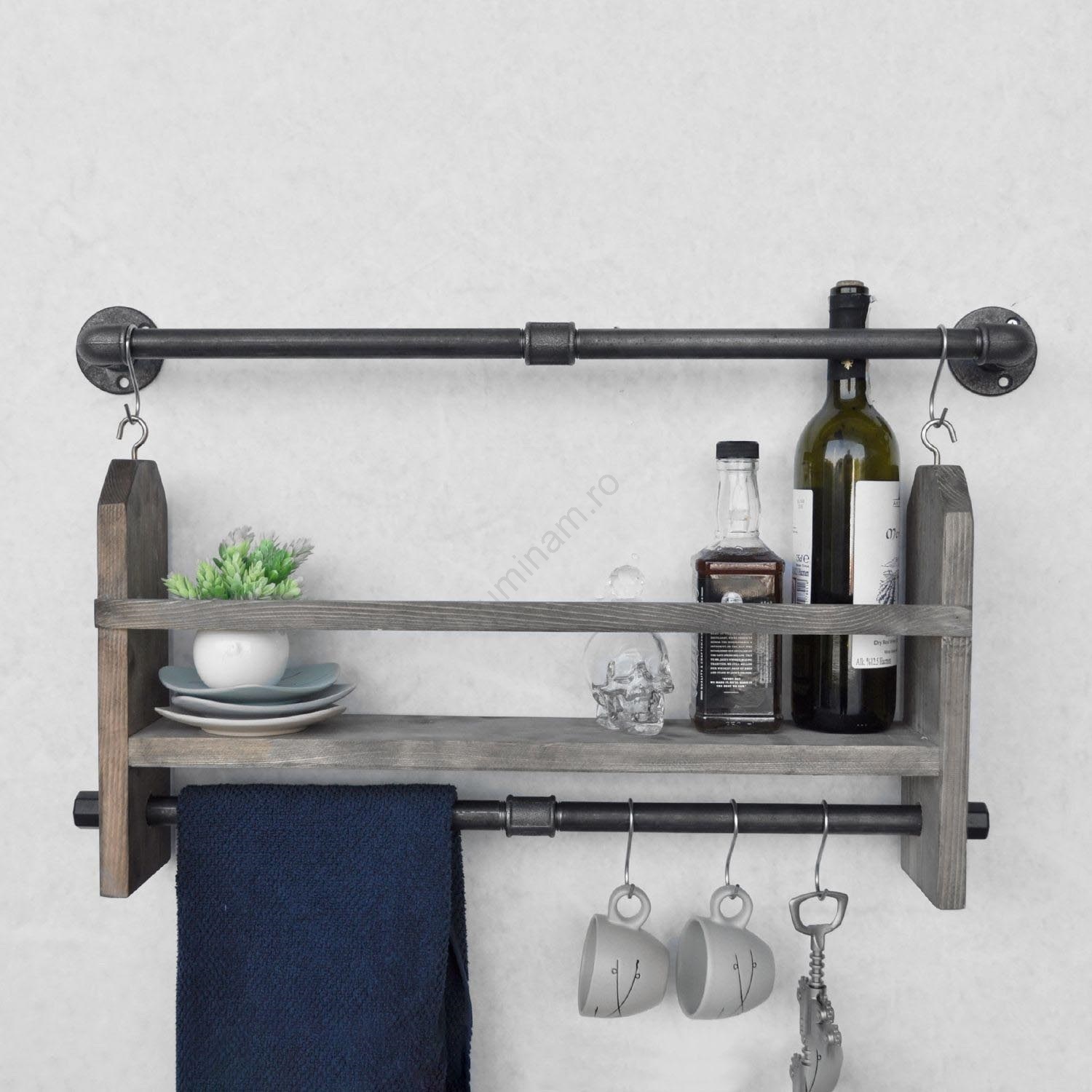 Raft de perete BORU 45x70 cm molid | Luminam