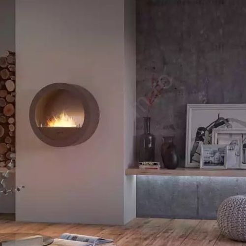 Șemineu BIO de perete d. 70 cm 3kW negru InFire | Luminam