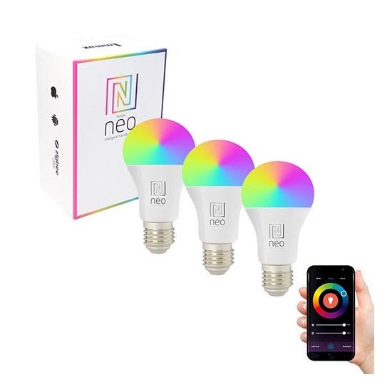 SET 3x bec LED RGB dimabil E27/11W/230V Wi-Fi Tuya Immax NEO 07733C | Luminam