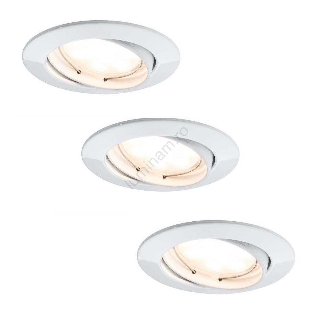 SET 3x corp de iluminat încastrat pentru baie LED/6,8W IP23 COIN 230V ...