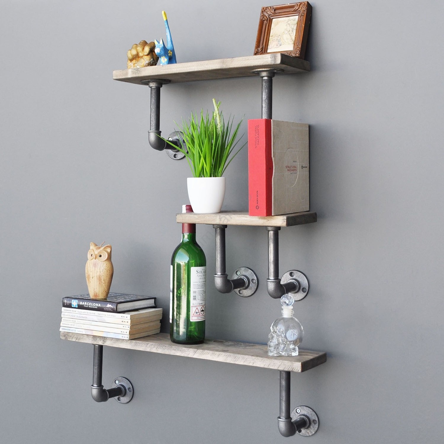 SET 3x raft de perete BORU molid | Luminam