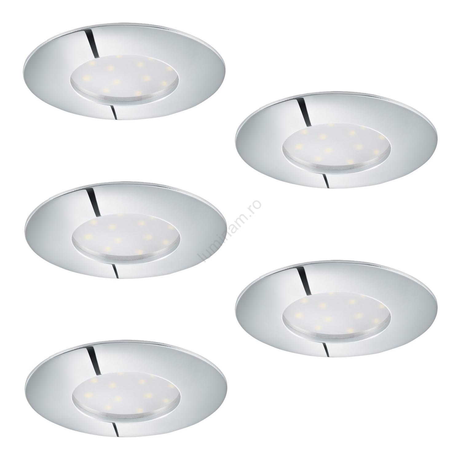 SET 5x corp de iluminat LED încastrat dimabil 1xLED/4,5W/230V crom ...