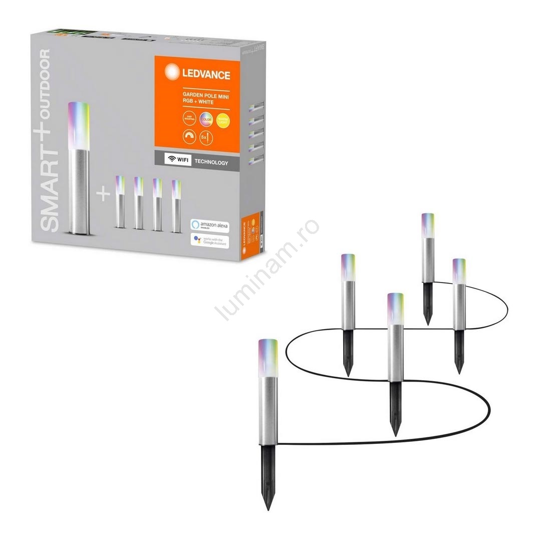 SET 5x lampă LED RGBW de exterior Ledvance SMART + MINI 5xLED/3,8W/230V ...