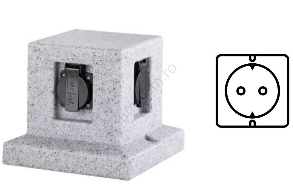 Stâlp de prize de exterior Trio 4Z 230V IP44 | Luminam