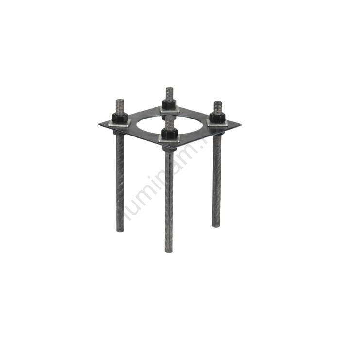 Stâlp metalic BASE pentru iluminat exterior, 4 m, Ø 60 mm, negru | Luminam