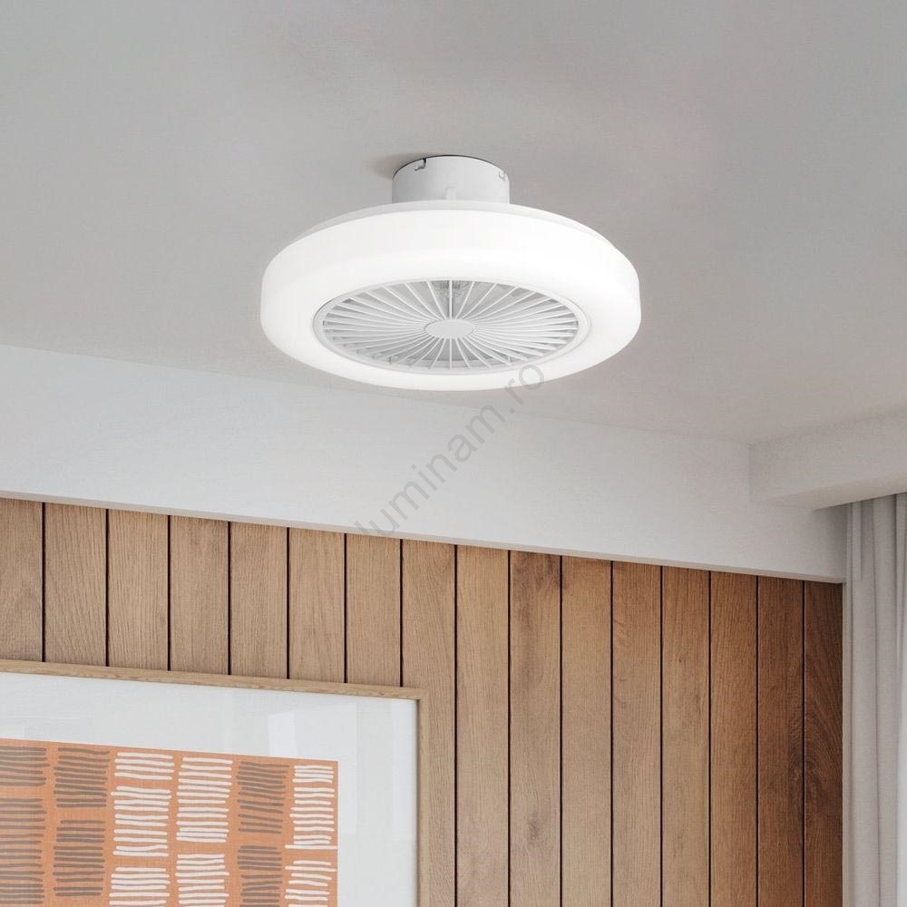 Ventilator LED dimabil de tavan ORTONA LED/25,5W/230V Eglo 35095 alb ...